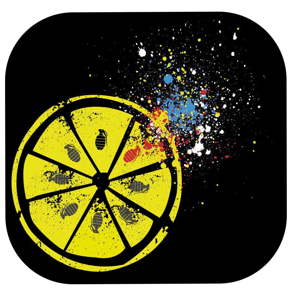 The Stone Roses Logo Stone Roses Lemon Glossy Sticker Ómra Creative